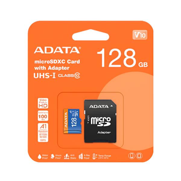 MEMORIA MICRO SD 128GB CLASE 10 ADATA AUSDX128GUICL10A1-RA1 – Compuchar